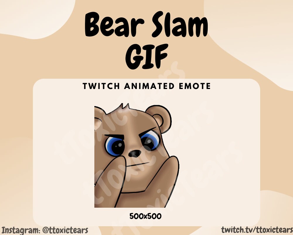 Bär Slam GIF Animated Rage Emote Twitch Discord Stream - Etsy.de