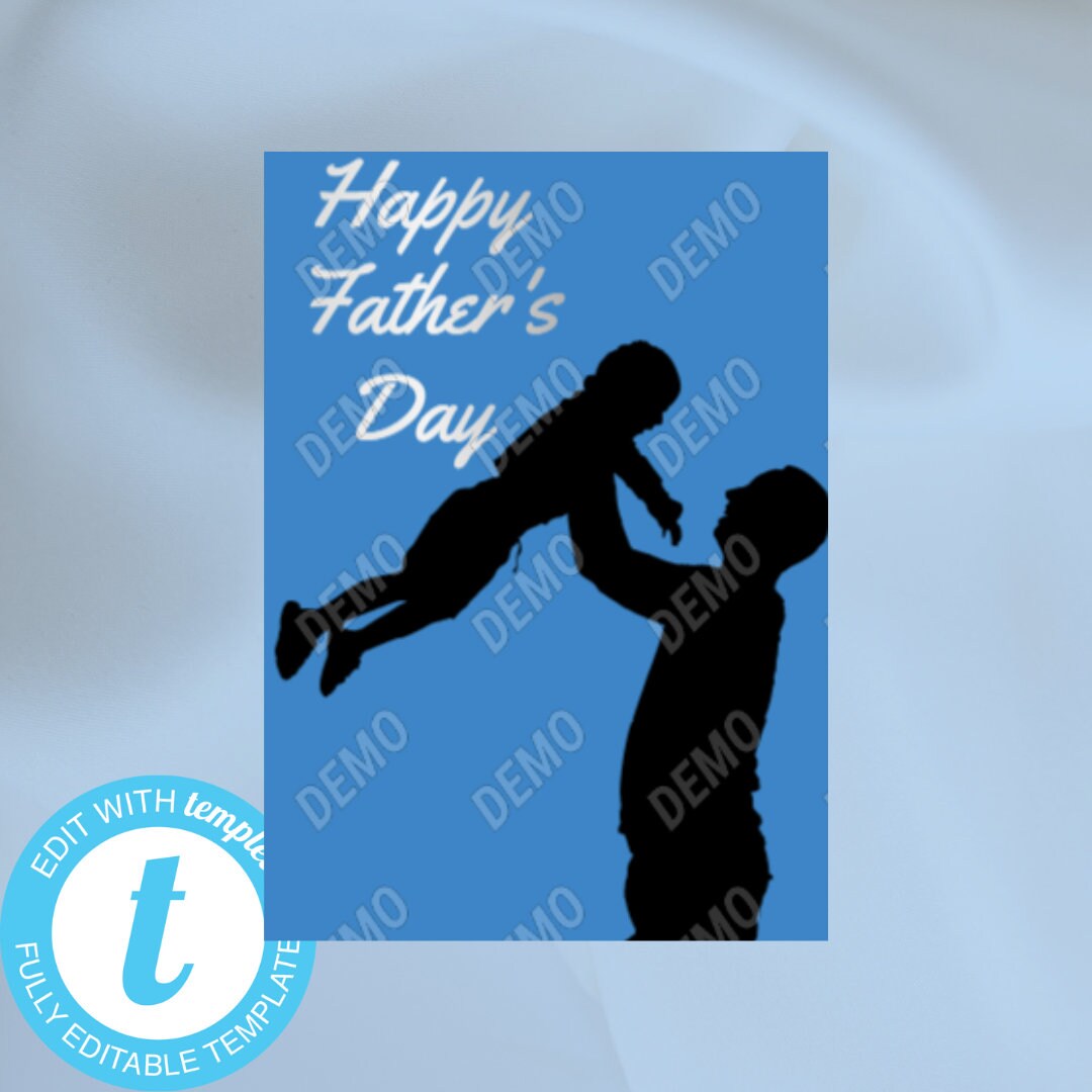 Father's Day Digital Template Father and Child Instant Download E-text ...