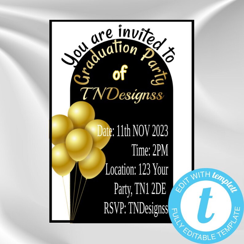Graduation Party Invitation, Digital Graduation Party Invitation ...