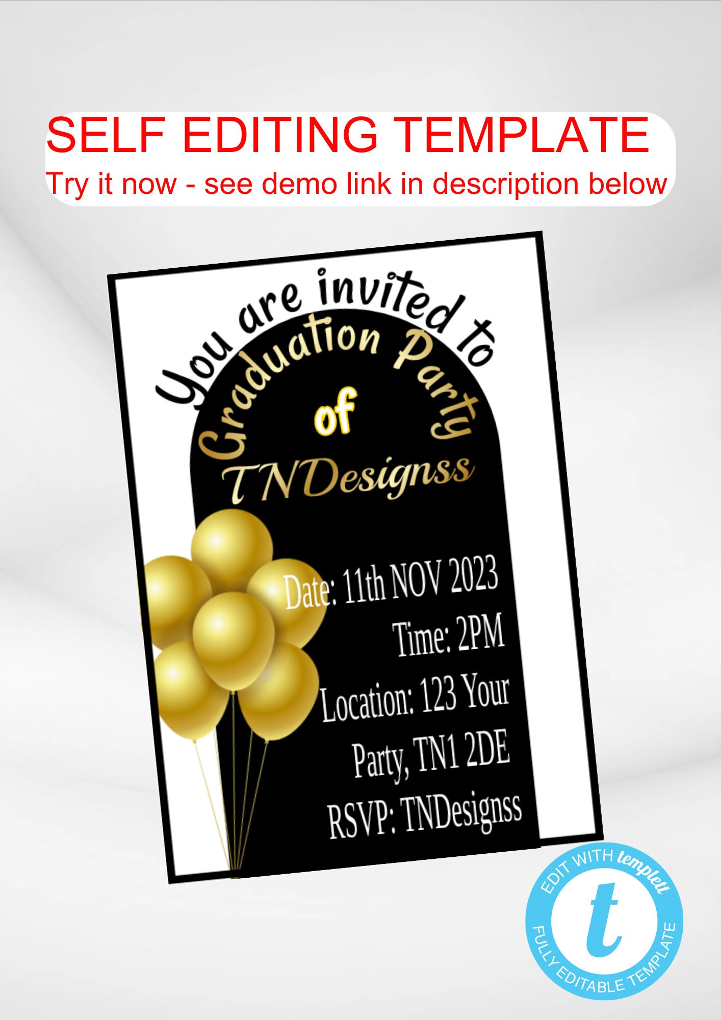 Graduation Party Invitation, Digital Graduation Party Invitation ...