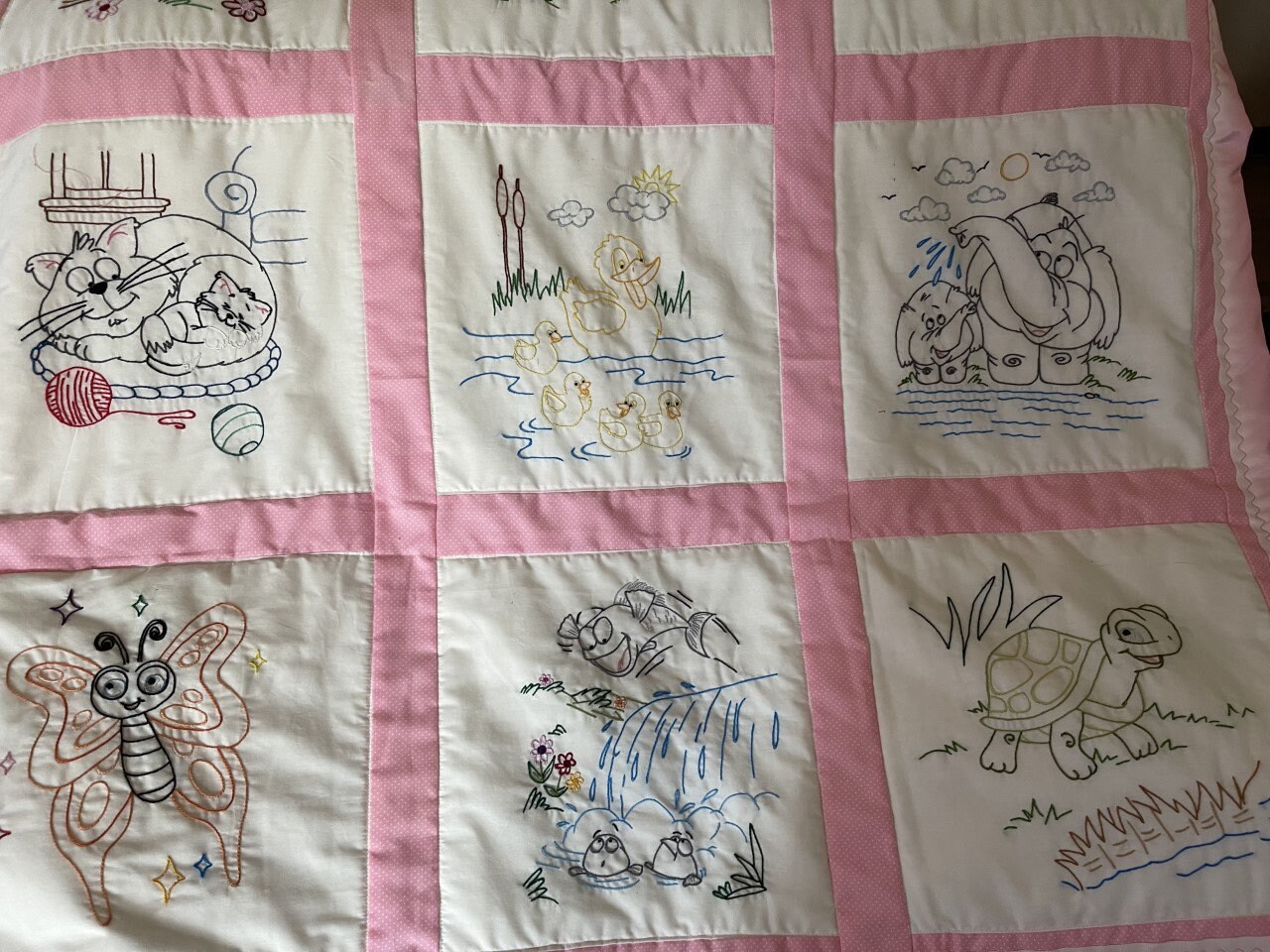 Hand Embroidered Baby Quilt - Etsy