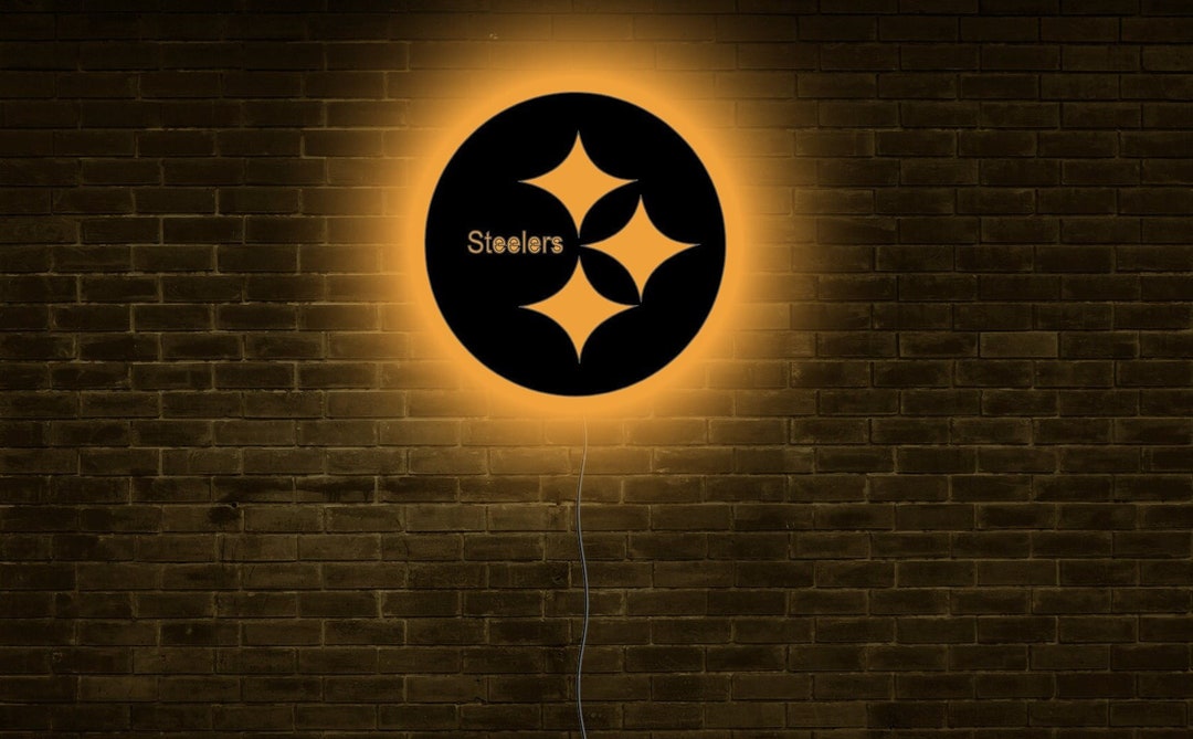 Pittsburgh Steelers, Led Sign, Led Decor, Steeler Wall Sign, Garage ...
