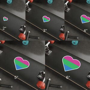 Polysexual Flag Heart Vinyl Sticker - LGBTQIA+ Vinyl Sticker - Indoor ...