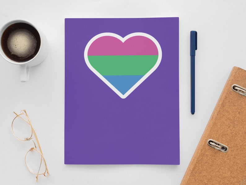 Polysexual Flag Heart Vinyl Sticker - LGBTQIA+ Vinyl Sticker - Indoor ...