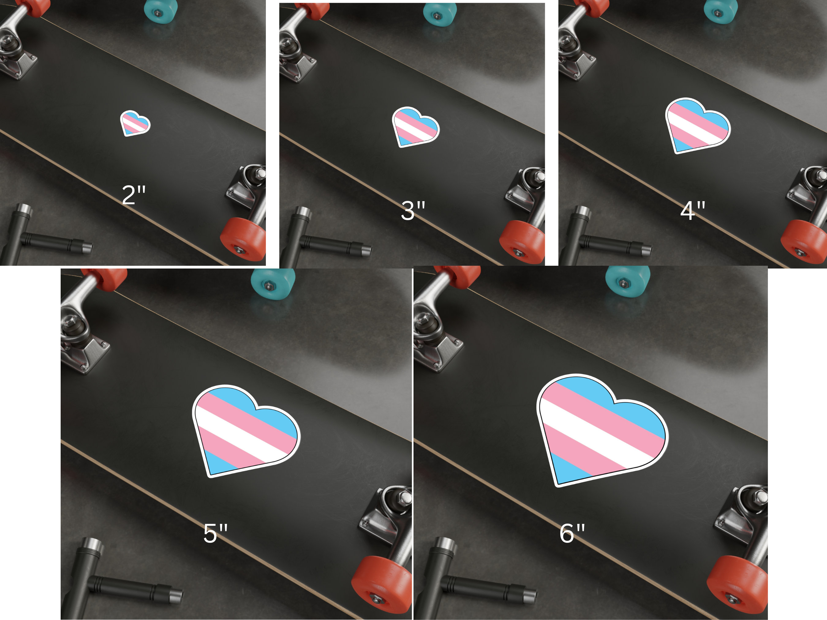 Transgender Flag Heart Vinyl Sticker - LGBTQIA+ Vinyl Sticker - Indoor ...