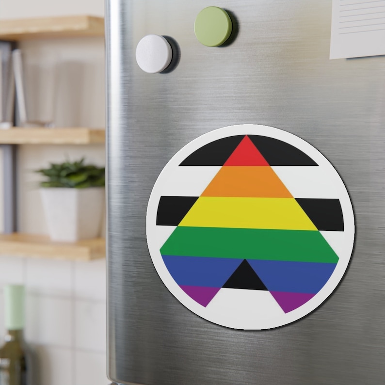 Round LGBTQIA+ Ally Flag Magnet - Etsy