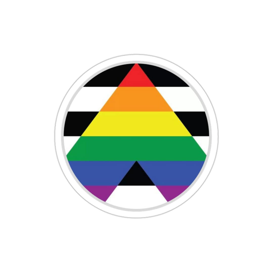 Round LGBTQIA Ally Flag Vinyl Sticker Indoor/outdoor Use - Etsy