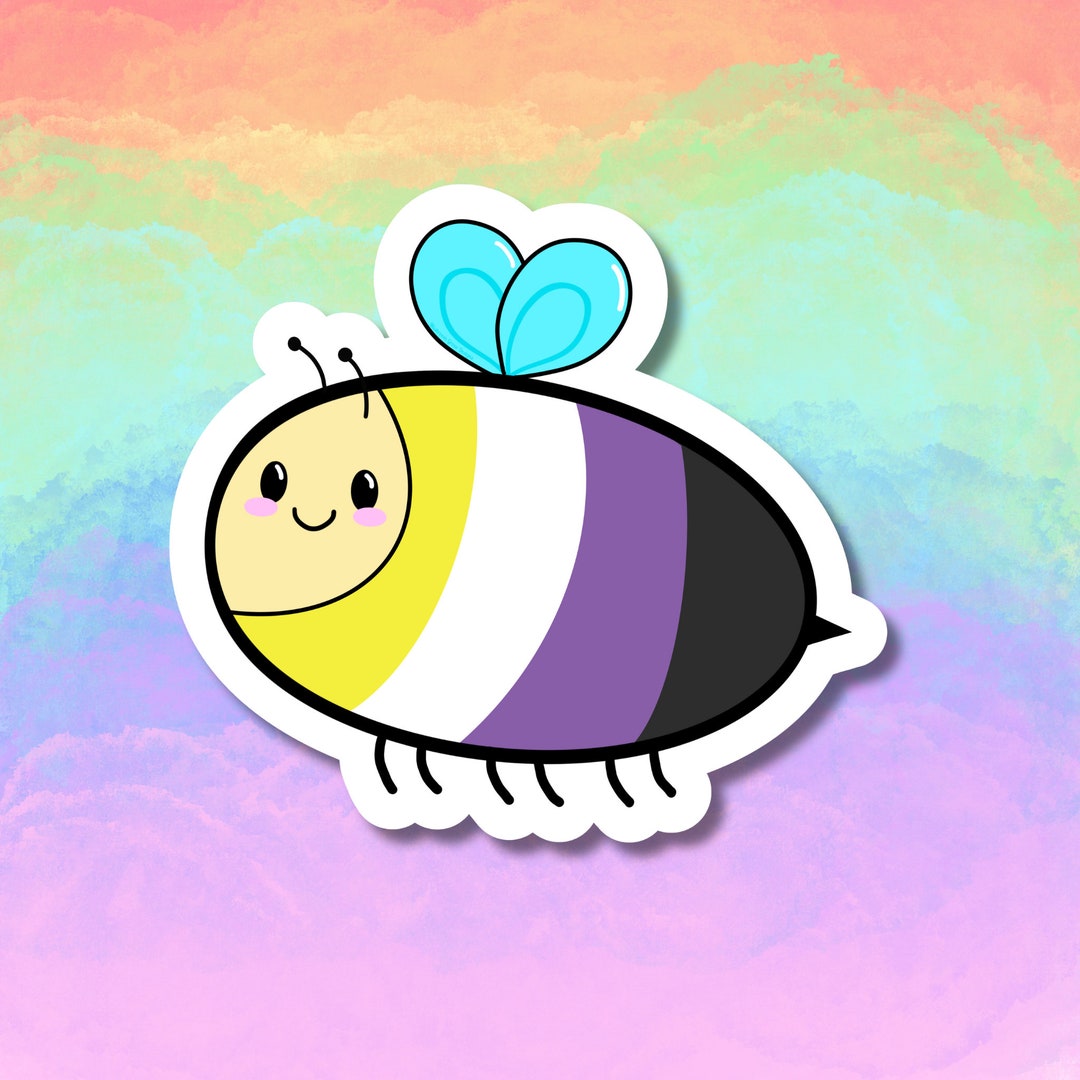 Nonbinary Flag Bee Magnet LGBTQIA Magnet - Etsy