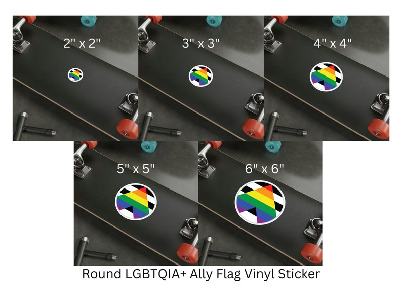 Round LGBTQIA+ Ally Flag Vinyl Sticker - Indoor/outdoor Use - Etsy