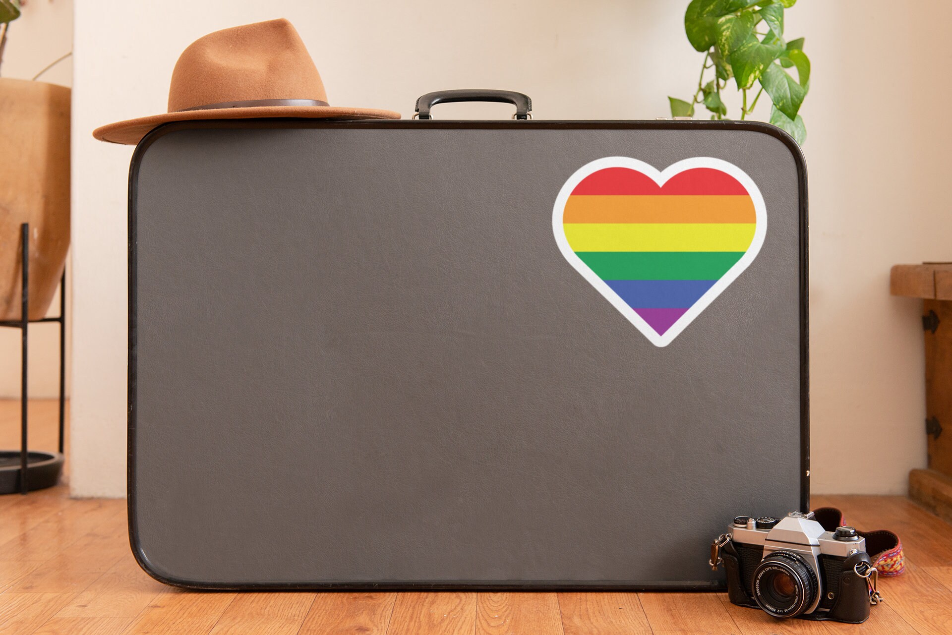 Rainbow Pride Flag Heart Vinyl Sticker - LGBTQIA+ Vinyl Sticker ...