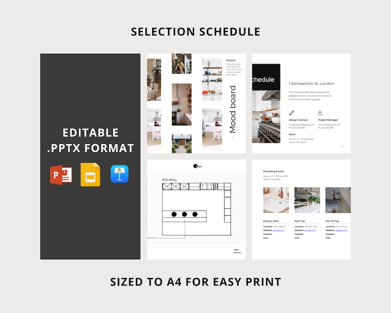 Kitchen Project Manager Suite - Gantt Chart, Estimate Template ...