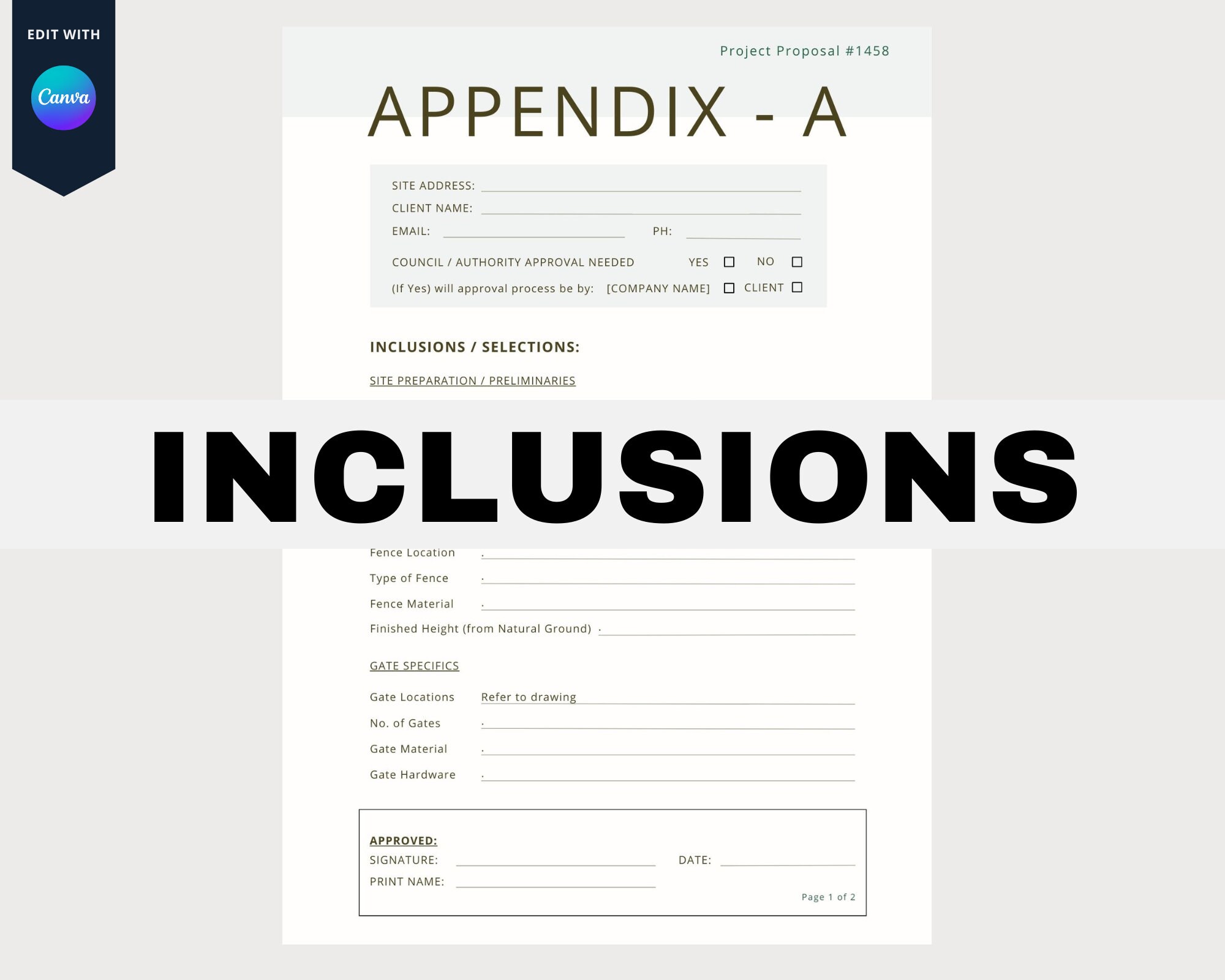 Professional Fence Quote Template. Edit for Free in Canva! Win Projects ...