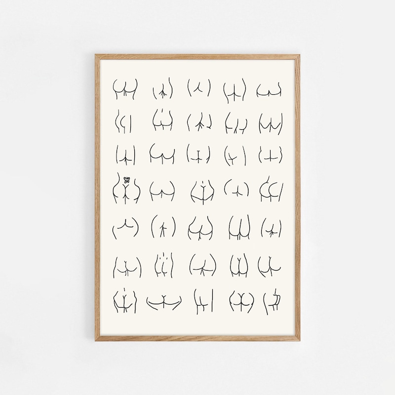 Butt Line Art - Etsy