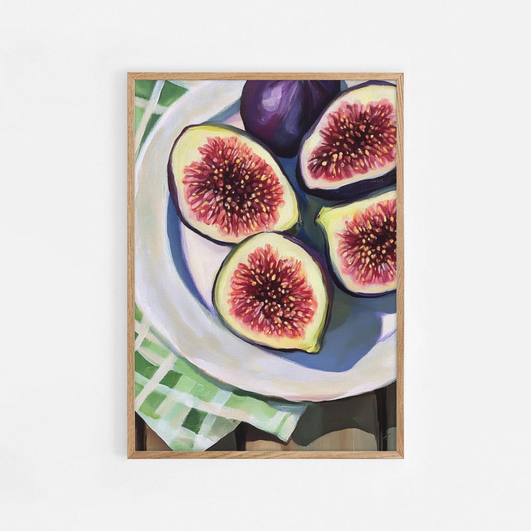 Figs Print, Fruit Market Print, Botanical Poster, Kitchen Wall Art, Fig ...