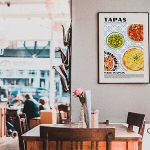 Tapas Art Print, Tapas Poster, Tapas Food Art, Spain Cuisine, Spain ...