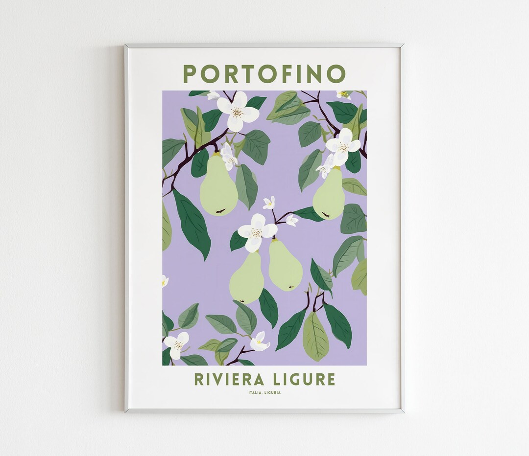 Portofino, Liguria (italian) Riviera, Italy Boho Aesthetic Wall Art ...