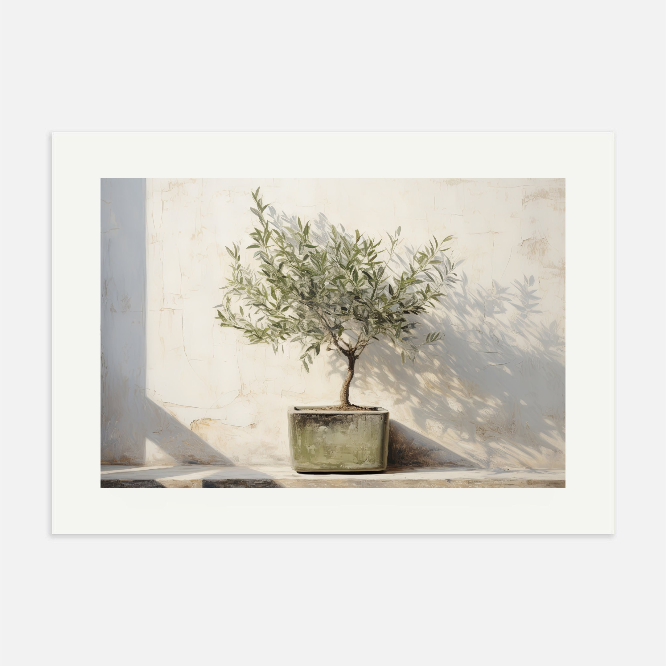 Printable Olive Tree Painting, Vintage Olive Plant Painting, Greece ...