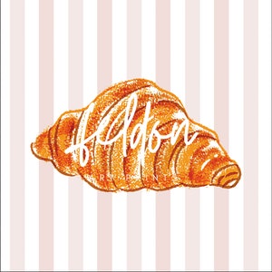 Croissant Wall Art Print, Kitchen Wall Art, Trendy Home Decor, Food ...