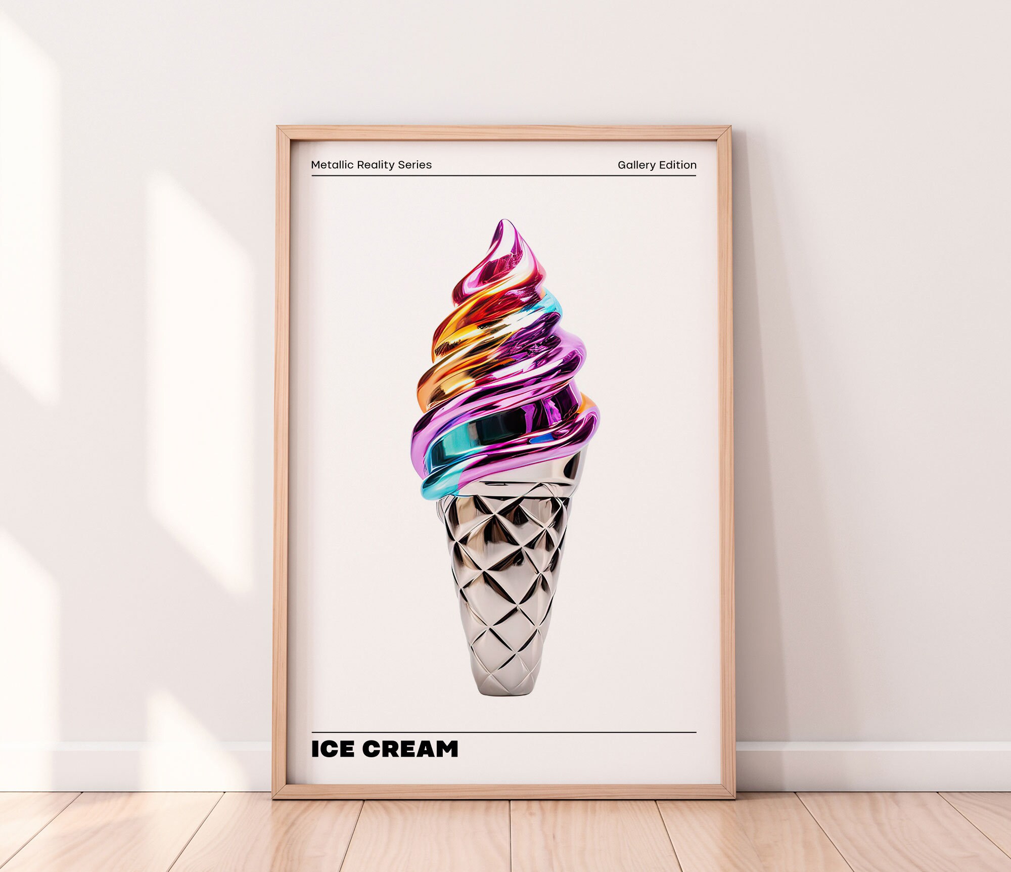 Ice Cream Print Ice Cream Poster Ice Cream Cone Art - Etsy
