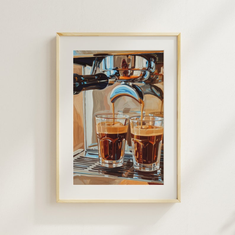 Coffee Poster, Italian Espresso Print, Kitchen Decor, Retro Coffee Art ...