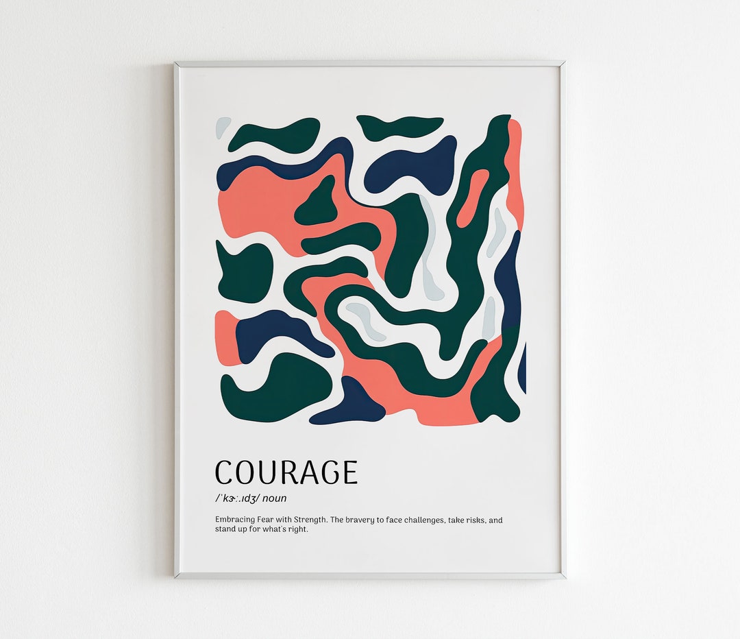 COURAGE DEFINITION PRINT Wall Art Print Courage Print Definition Print ...