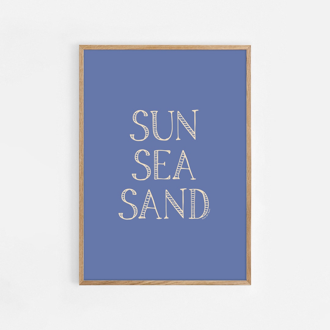 Sun Sea Sand Wall Art, Surfer Girl Prints, Surf Art for Girls Room ...