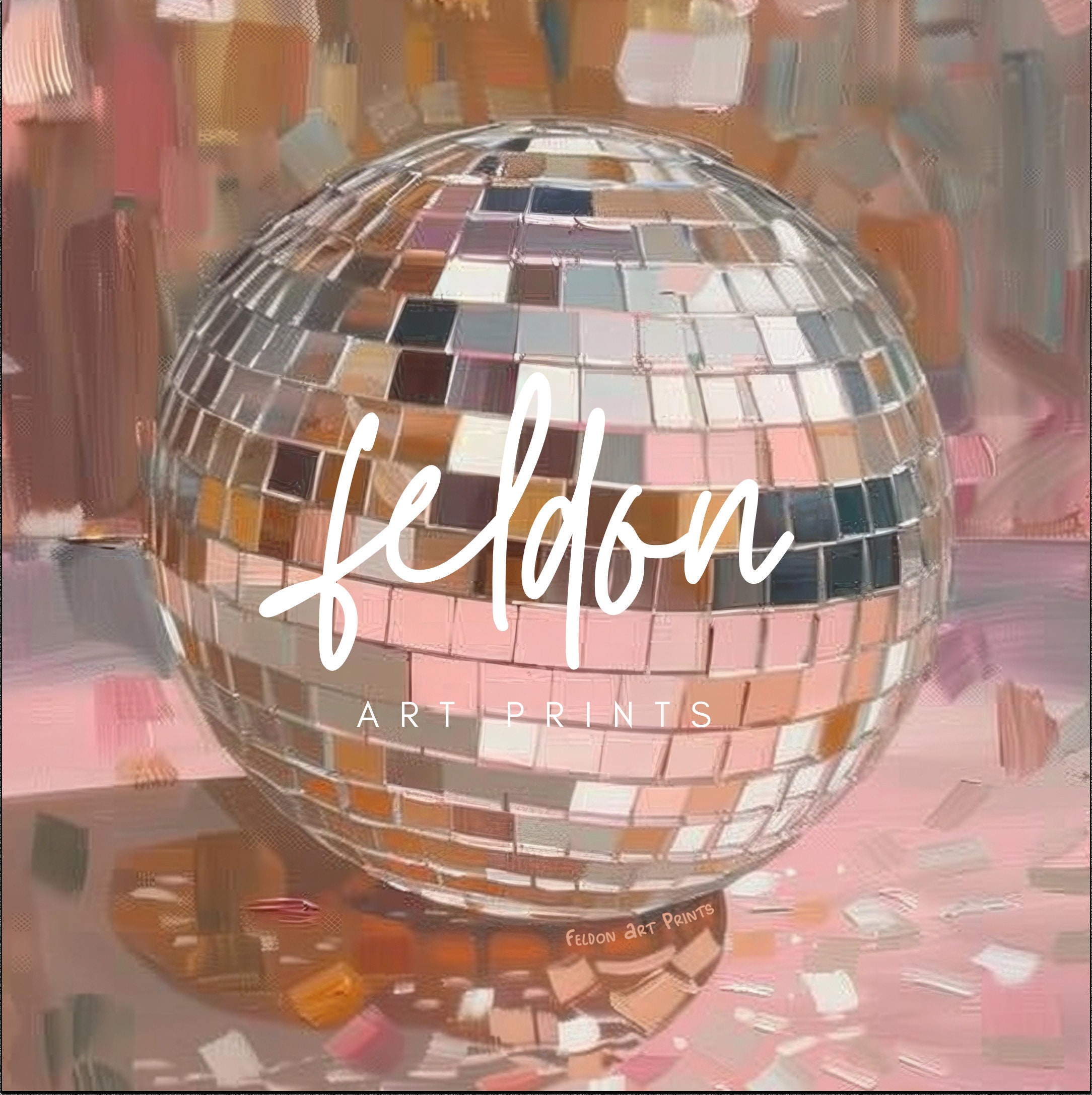 Mirrorball Poster | Hot Pink Wall Art | Printable Art | Disco Ball ...