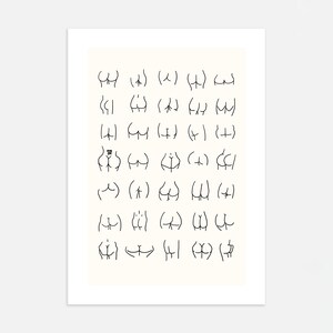 Nice Bum Body Positive Print.colorful All Skin All Races,quirky Art ...