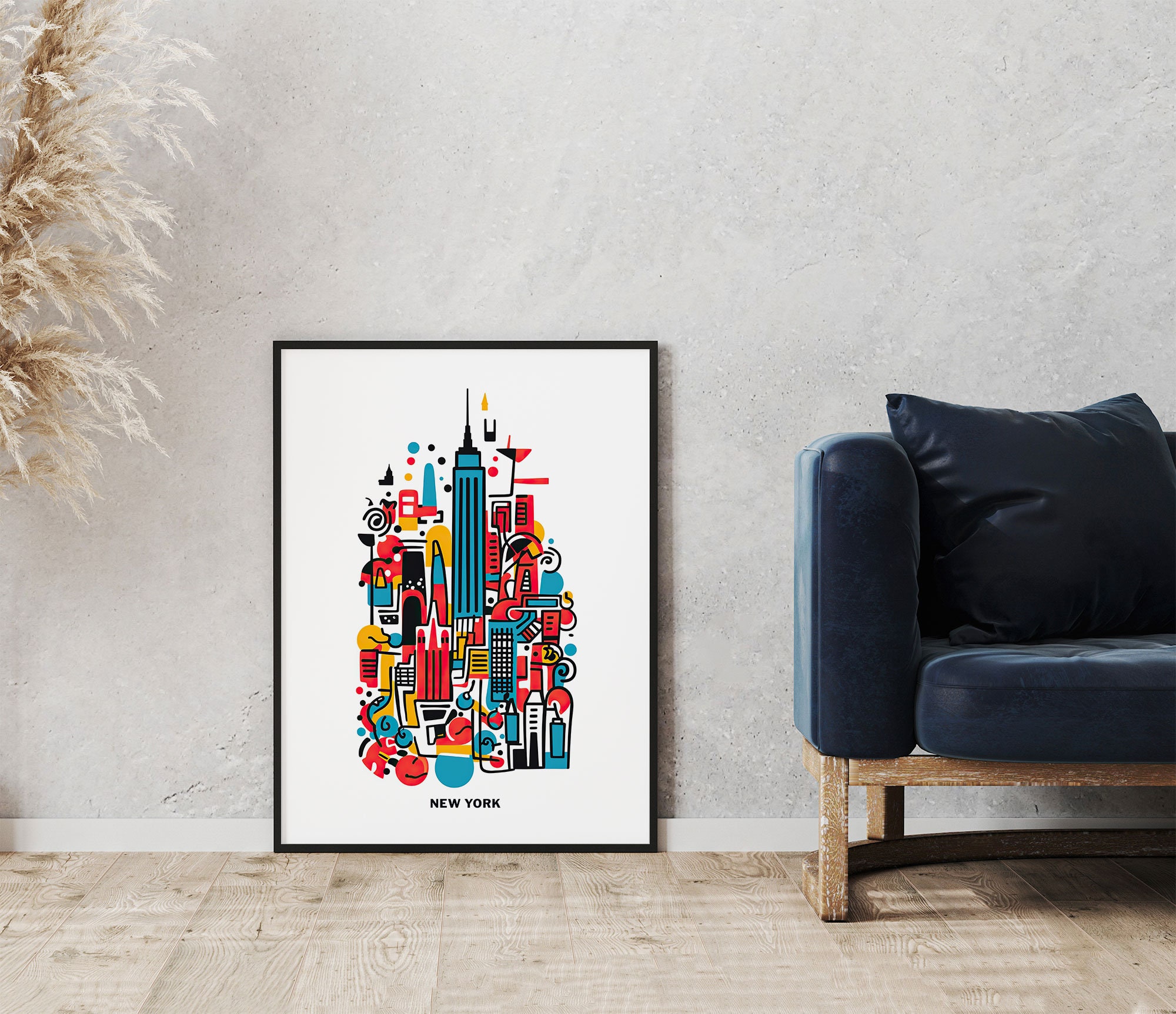 New York City Pop Art Print Digital Wall Art Printable NY - Etsy