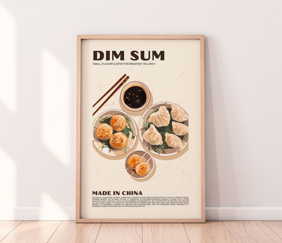 Dim Sum Art, Dim Sum Print, Dim Sum Poster, China Food Art, China ...