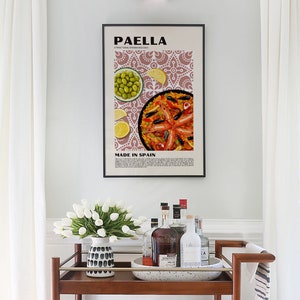 Paella Art Print, Paella Poster, Paella Food Art, Spain Cuisine, Spain ...