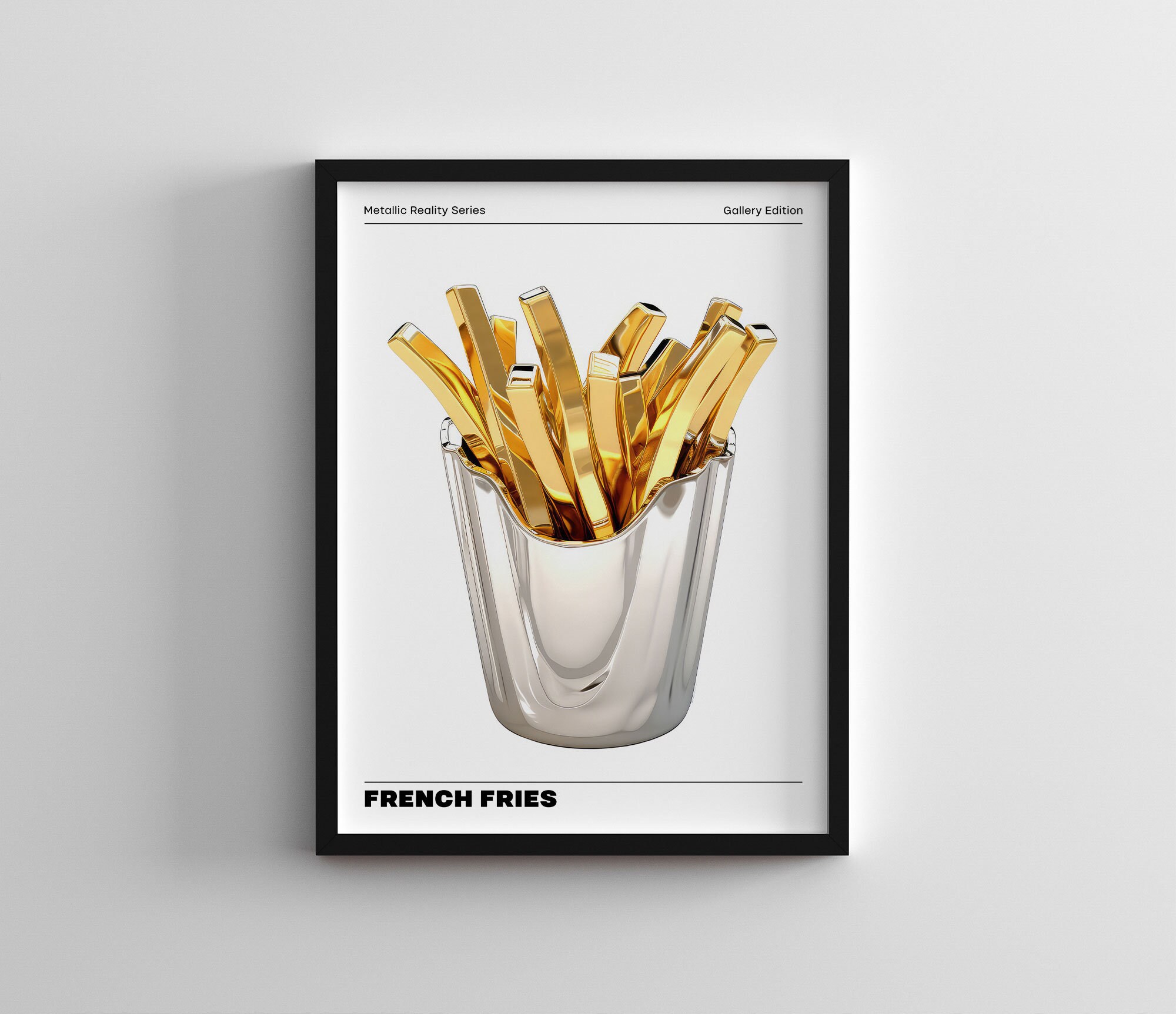 French Fries Print, Retro French Fries Poster, French Fries Kitchen ...