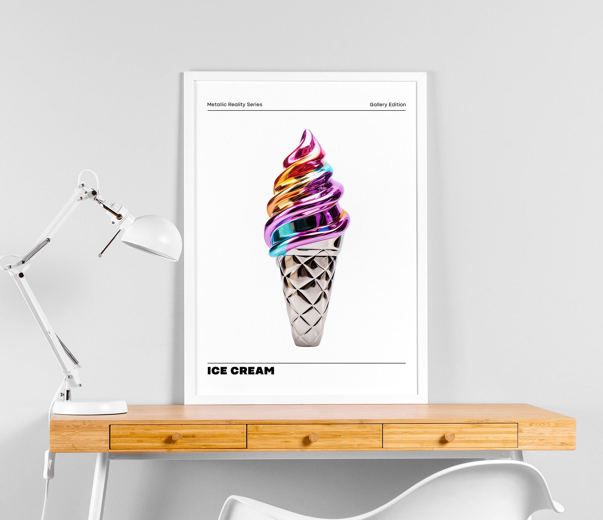 Ice Cream Print Ice Cream Poster Ice Cream Cone Art - Etsy