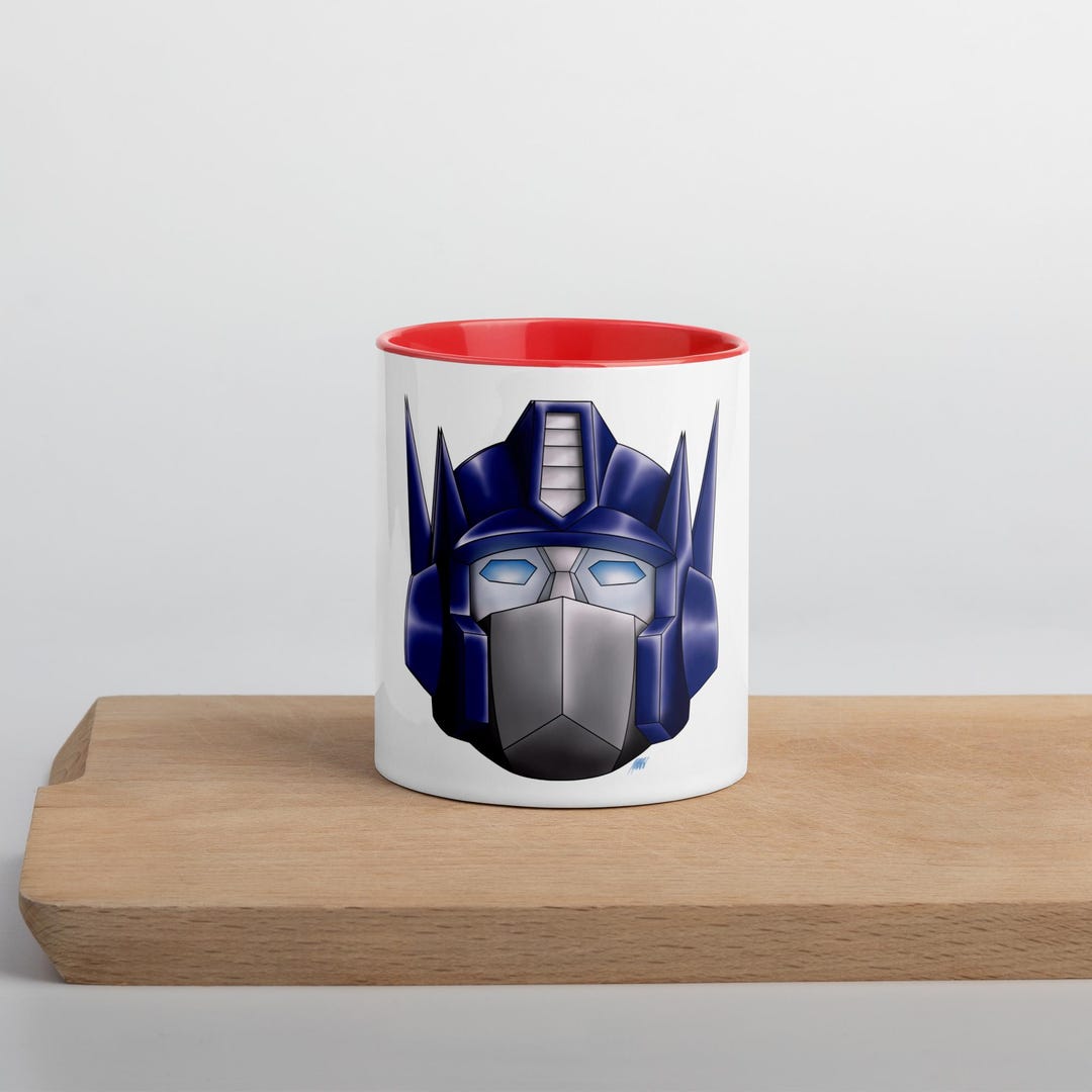 Optimus Prime's Face Mug With Color Inside - Etsy