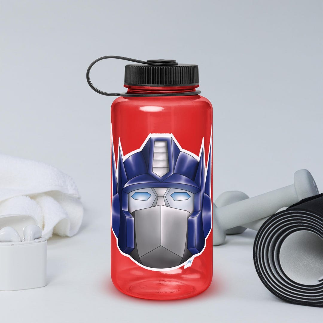 Optimus Prime's Face Wide Mouth Plastic Water Bottle - Etsy