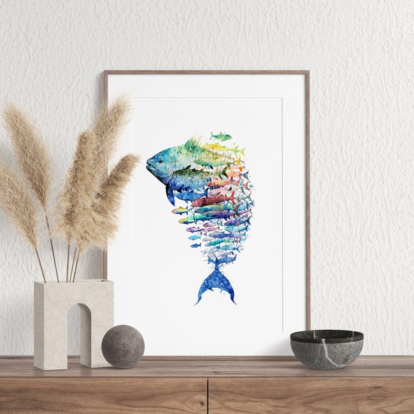 Modern Fish Painting - Etsy