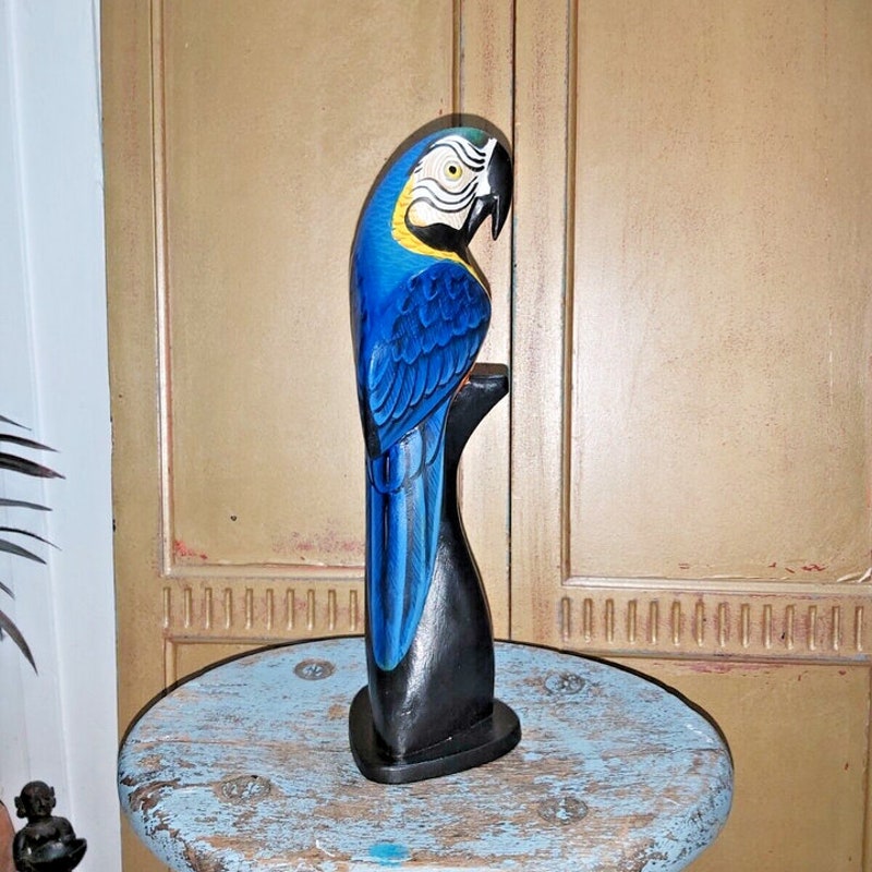 Parrot on Perch Ornament - Etsy UK