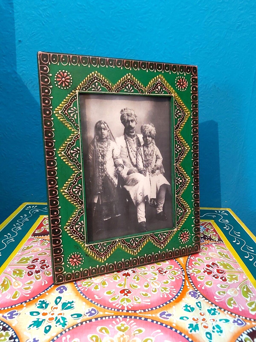 Hand Painted Indian Mango Wooden Photo Frame - Etsy UK