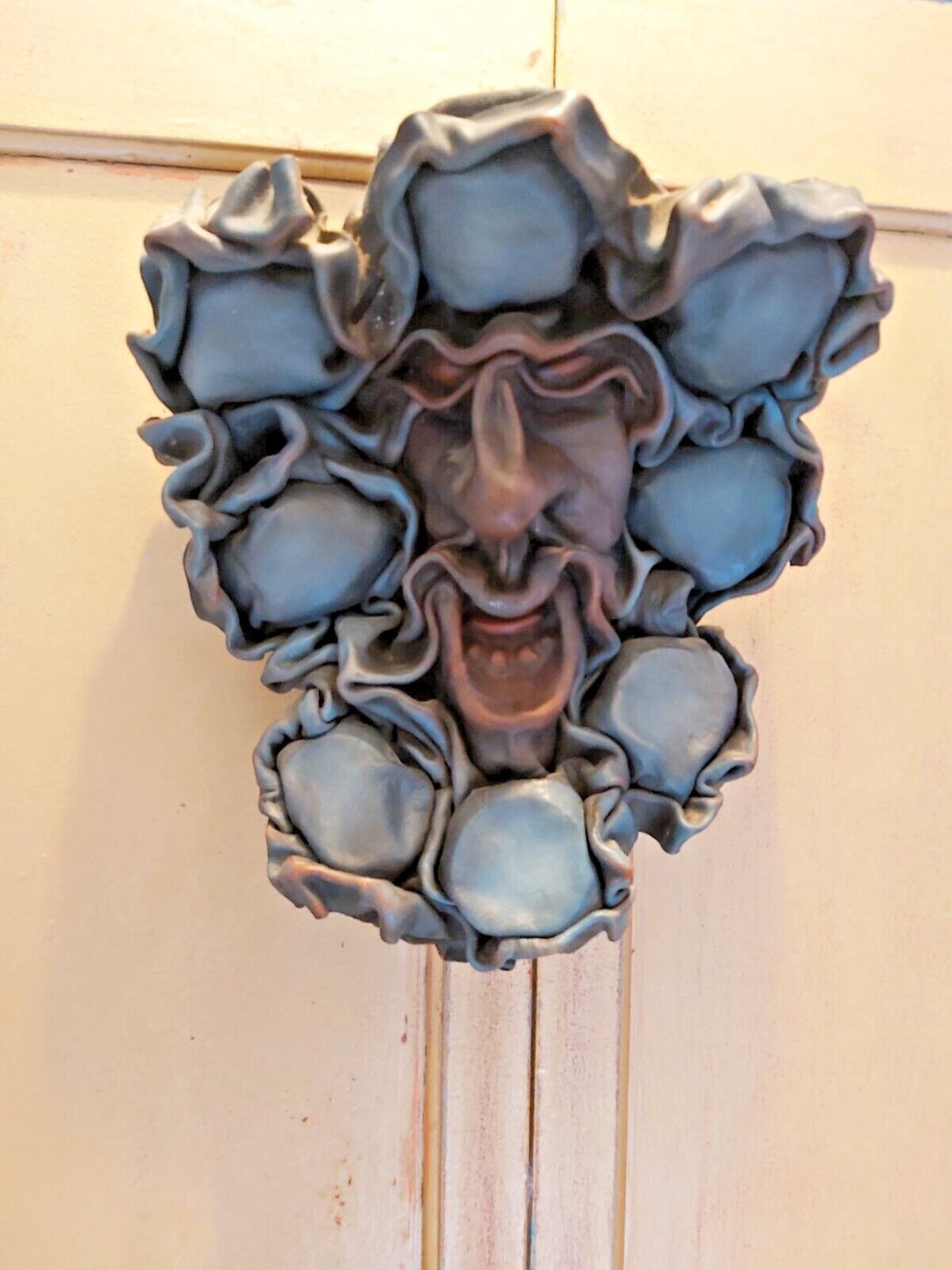 Vintage Leather Wall Mask Face - Etsy