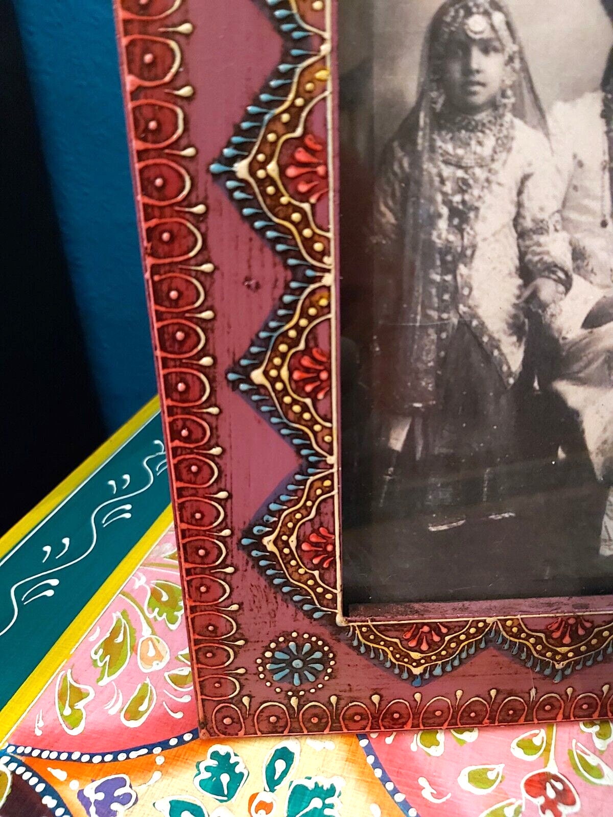 Hand Painted Indian Mango Wooden Photo Frame - Etsy