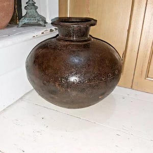 Vintage Metal Iron Heavy Indian Water Pot - Etsy UK