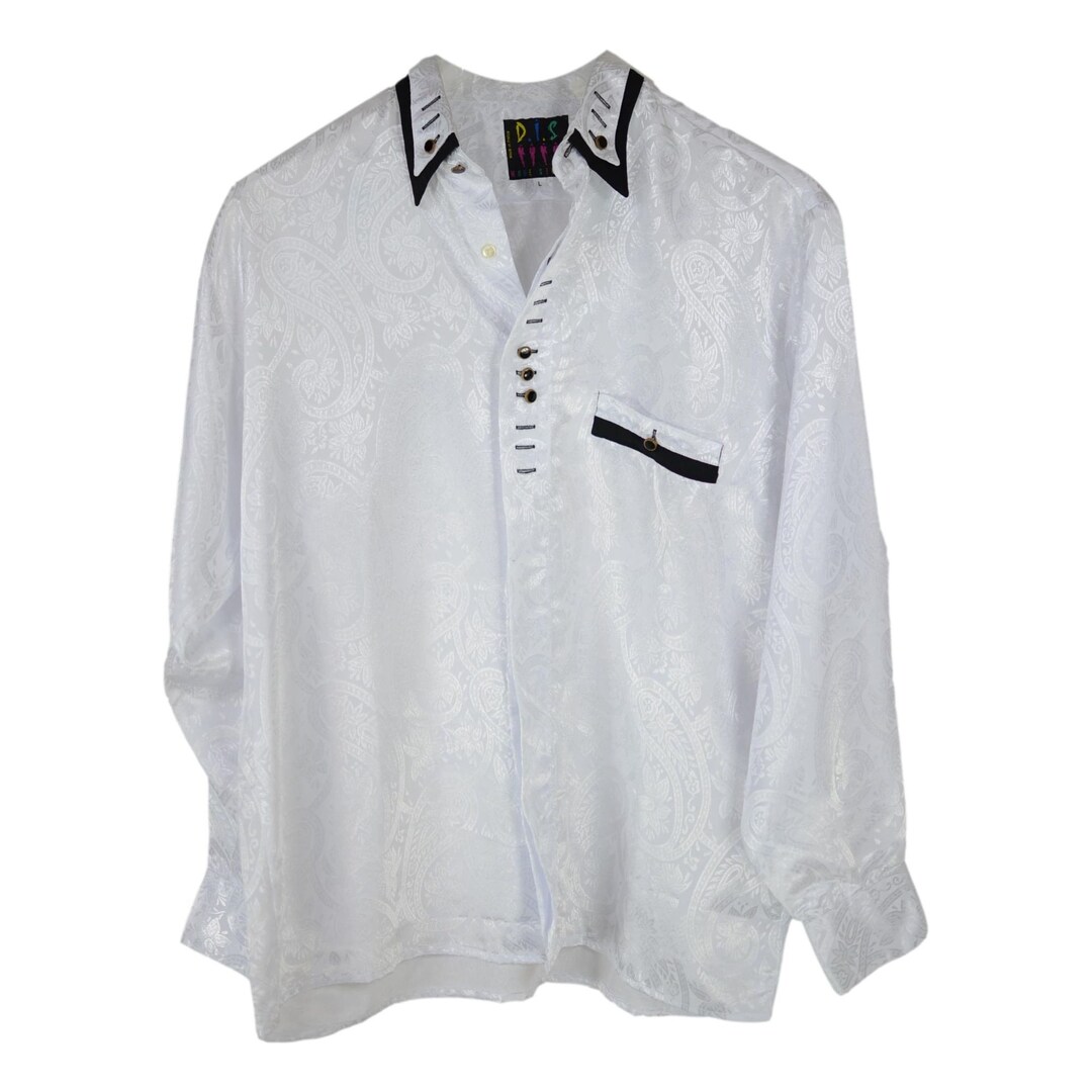 D.I.S Mode Studio Vintage 70s 80s Men's Long Sleeved Shirt Size L ...