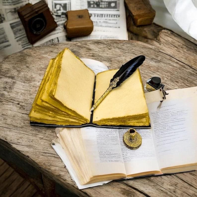 Fox Leather Journal: Large 400 Page Grimoire, Blank Book of Shadows - Etsy