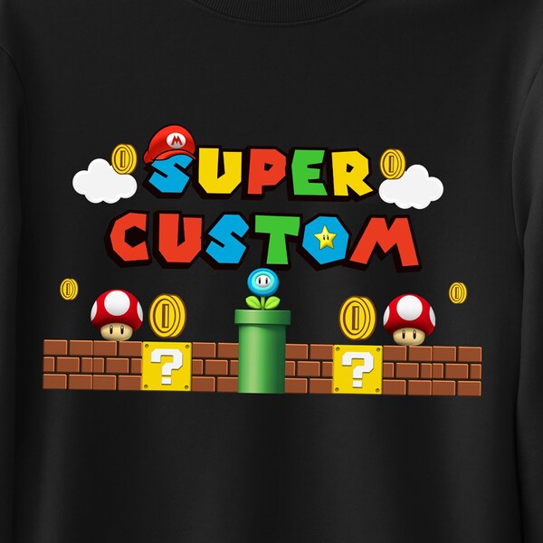 Super Mario Logo Custom Name - Etsy