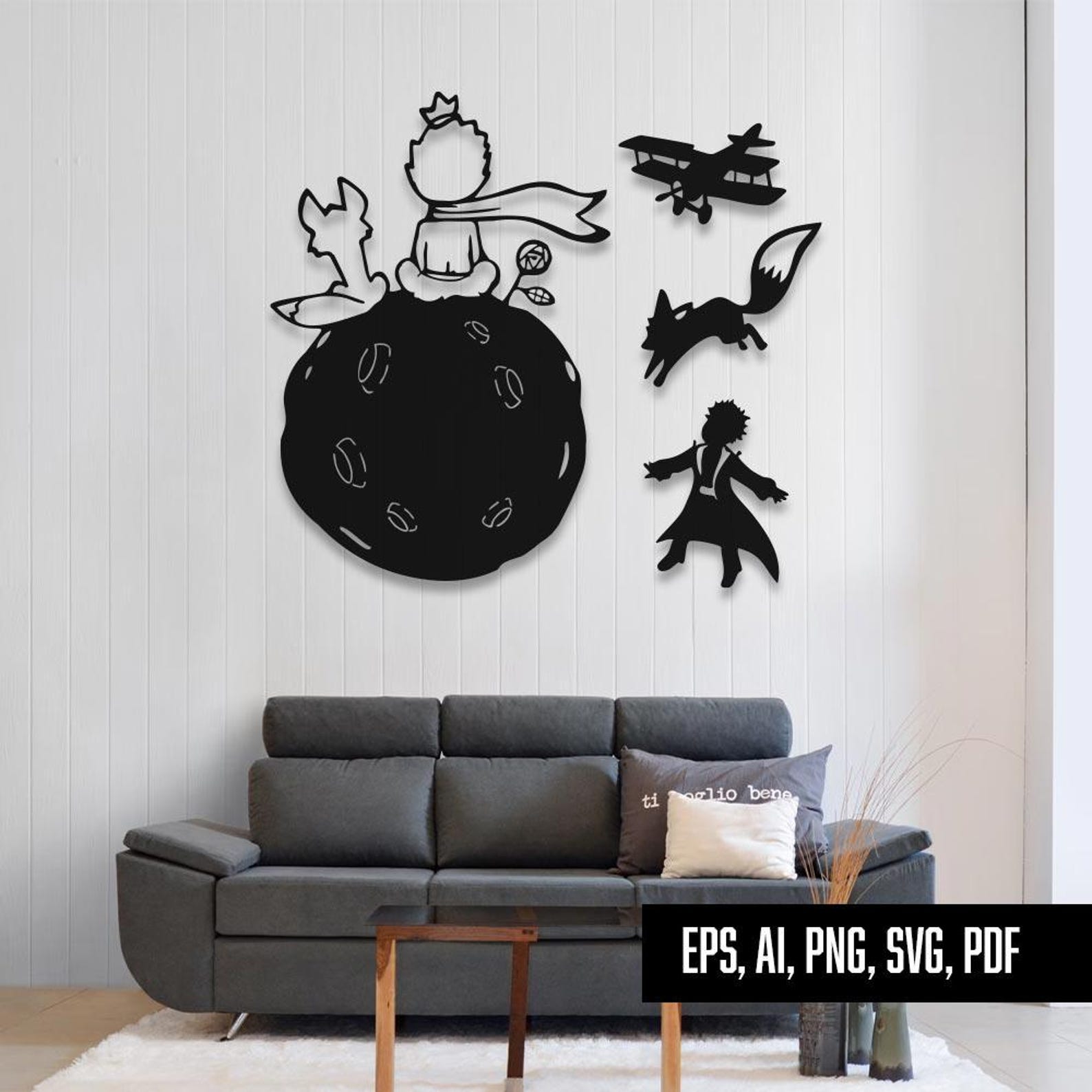 Vector el Principito svg, EPS, PNG, AI, corte láser, mdf - Etsy México