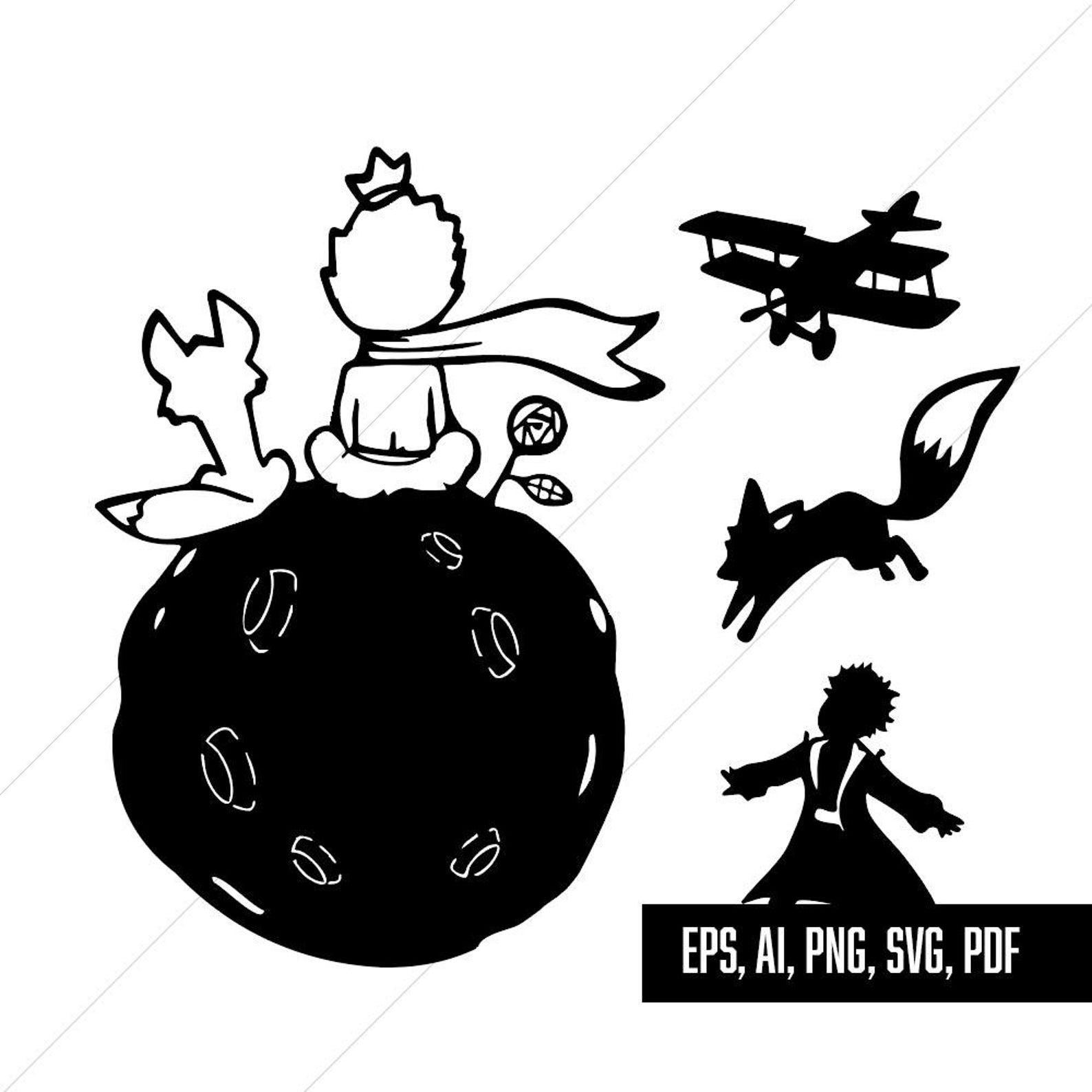 Vector el Principito svg, EPS, PNG, AI, corte láser, mdf - Etsy México