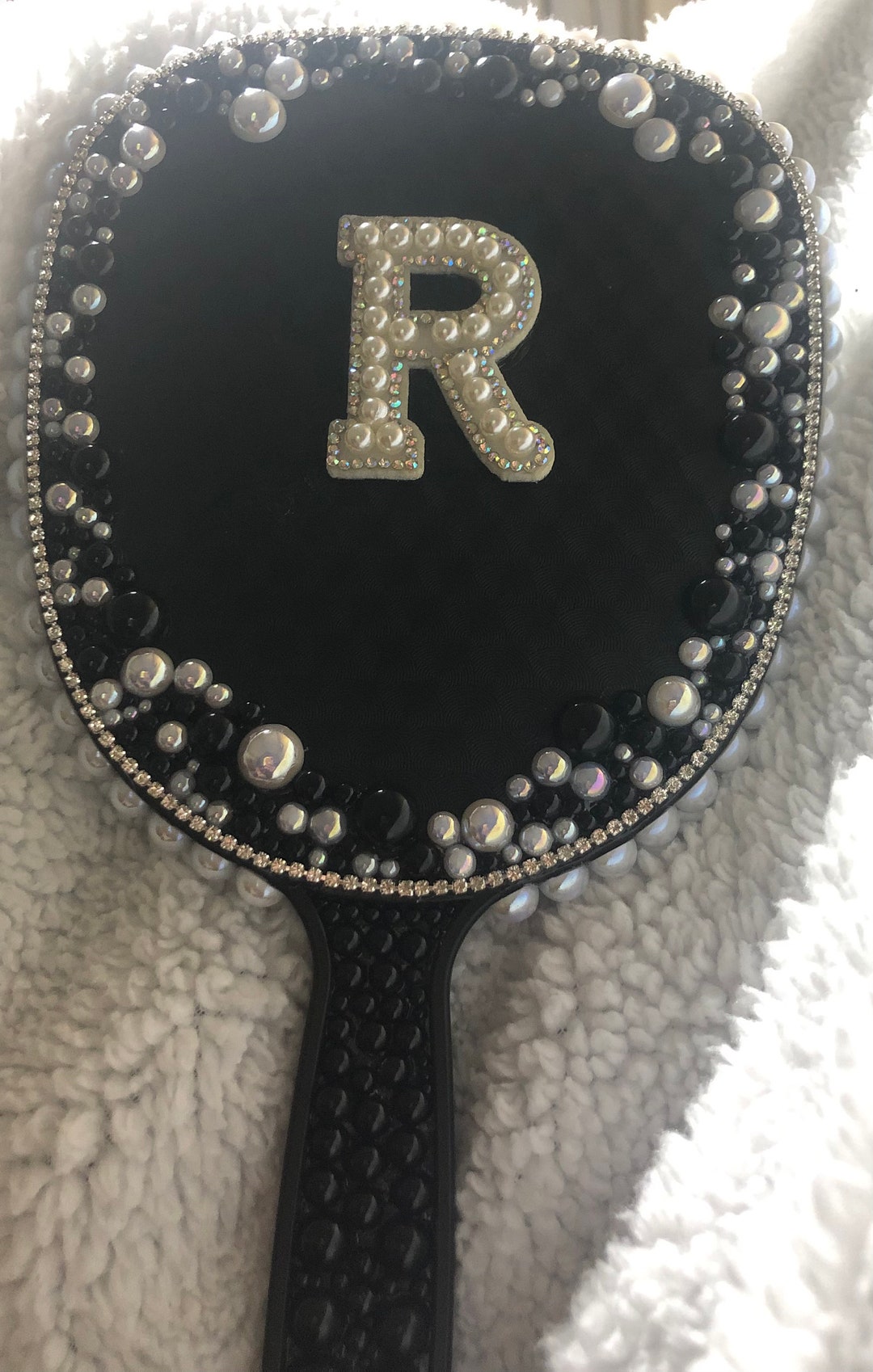 Bedazzled Hand Mirror - Etsy