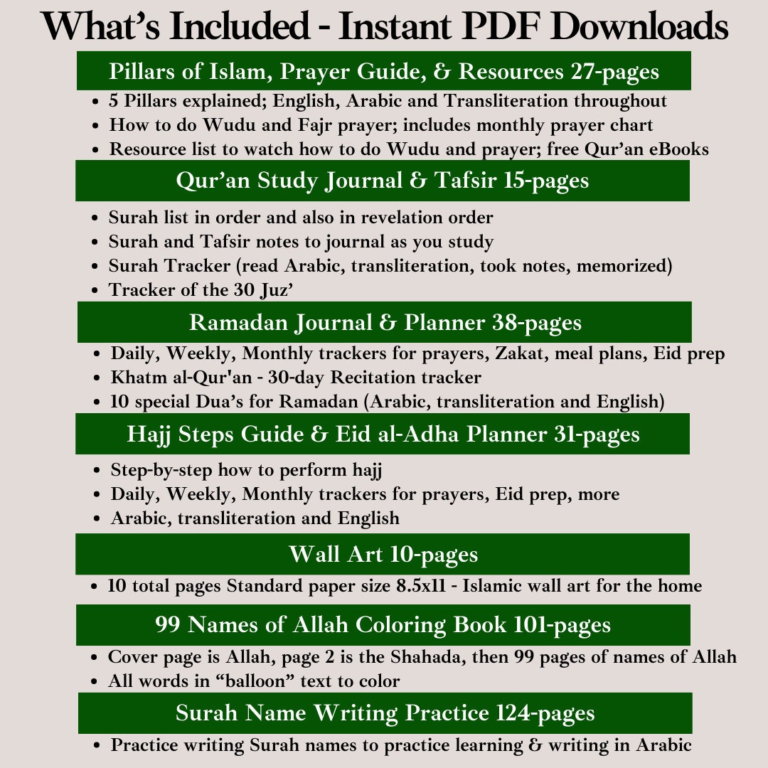 Islam Tracker Salat, Juz, Ramadan/eid Planner, Quran Study, Tafsir ...