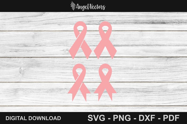 Cancer Ribbon Svg, Ribbon Cut File, Fundraiser Cut File, DXF, PDF, PNG ...