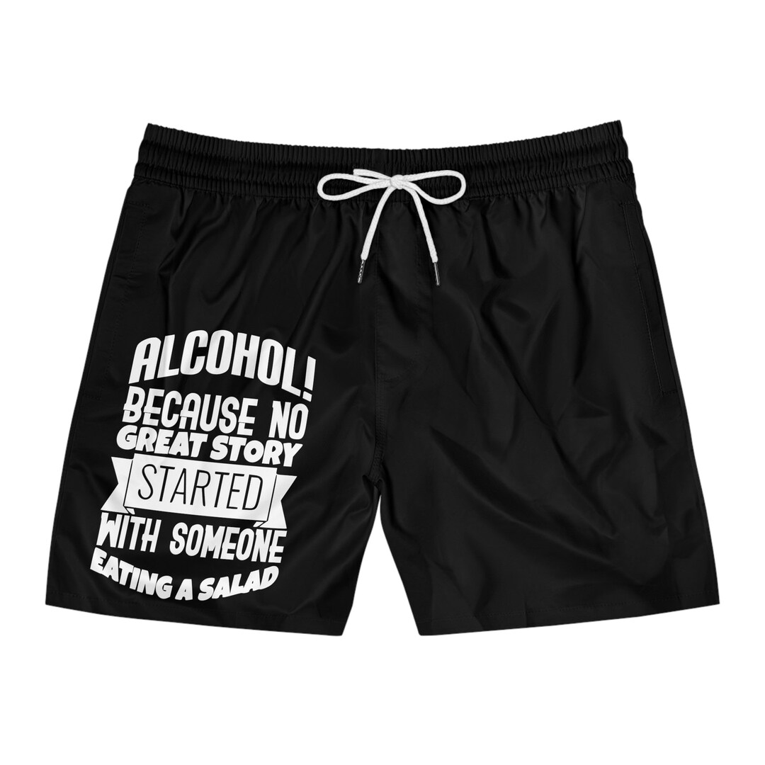 Funny Swimming Trunks the Trendy Swimmer Men's Mid-length Swim Shorts ...